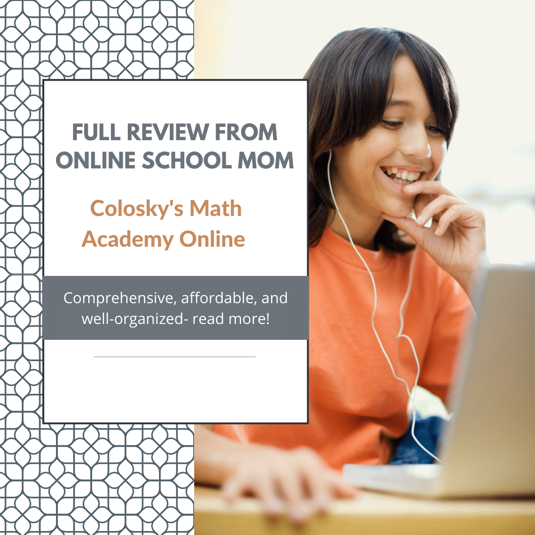 Colosky's Math Academy review for homeschooling math